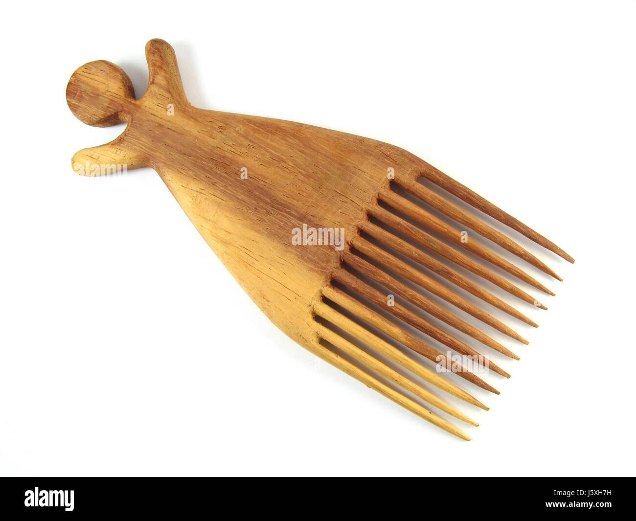 object isolated African comb combing art wood African shape comb design ...