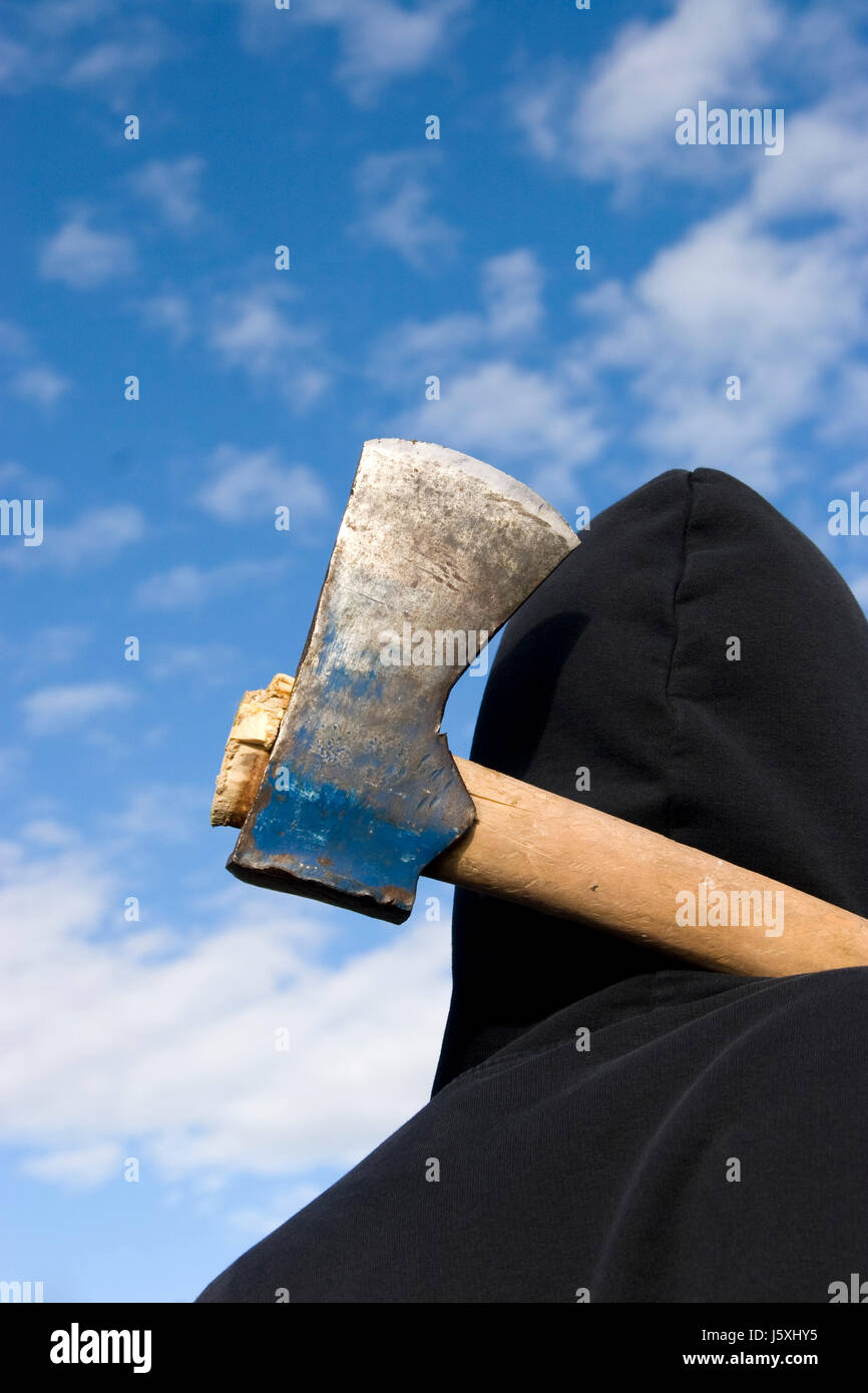 crime axe killer blade arm weapon firmament sky man men man death black ...