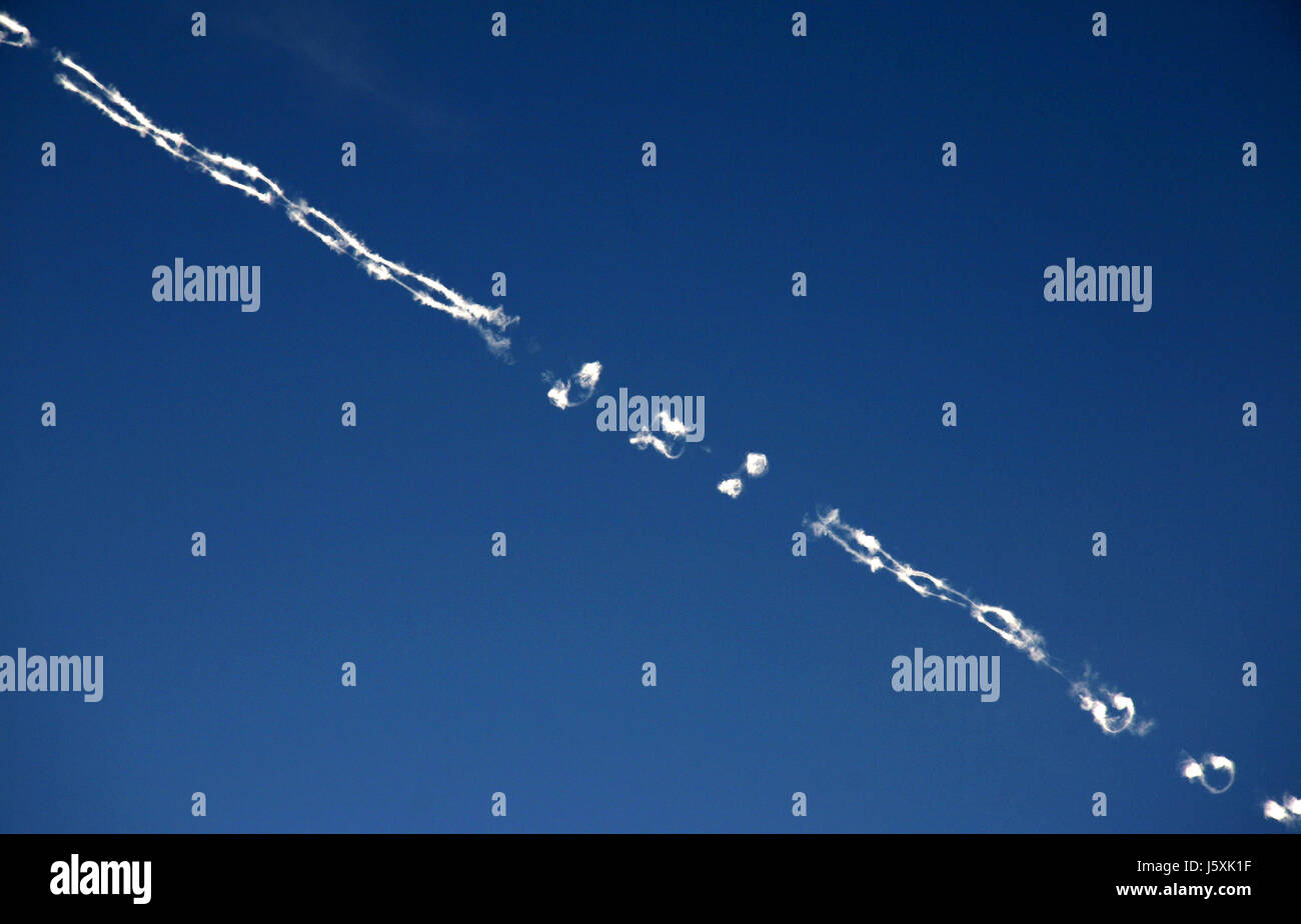 blue environmental pollution contrail air traffic climate firmament sky ...