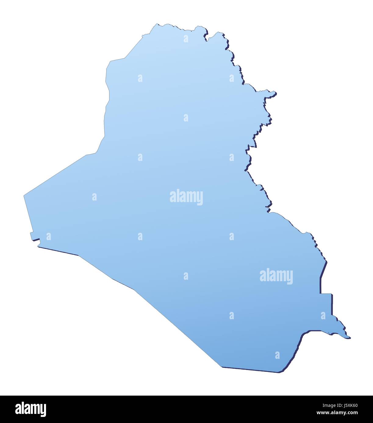 blue isolated outline gradient iraq map atlas map of the world backdrop ...