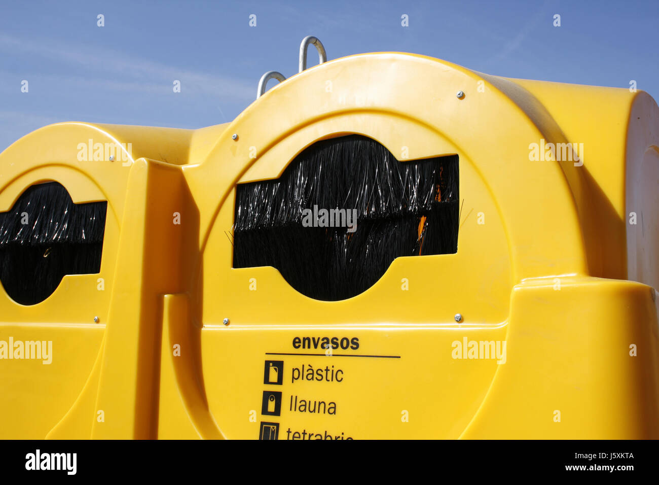 plastic synthetic material container mull refuse barrel firmament sky ...