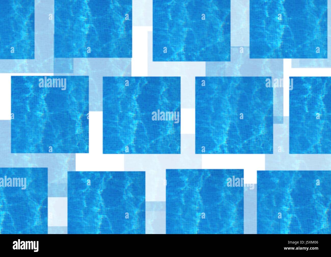 blue square abstract decorative tiled public baths swimming pool open ...