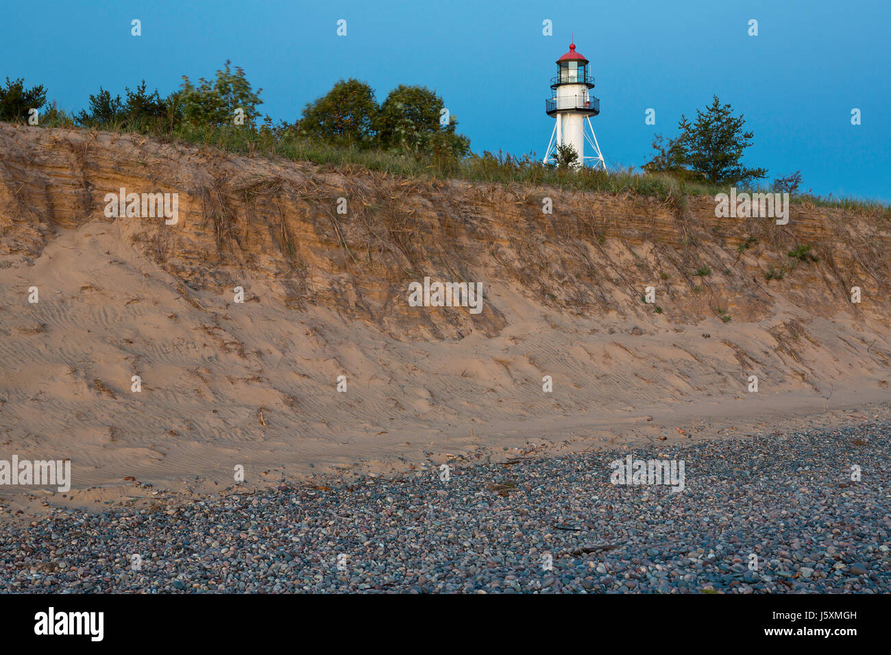 The Whitefish Point Lighthouse on Lake Superior in Michigan's Upper ...