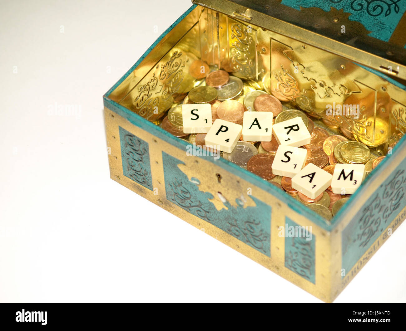 blue thrifty gold money moneybox money box blue object stone blank ...