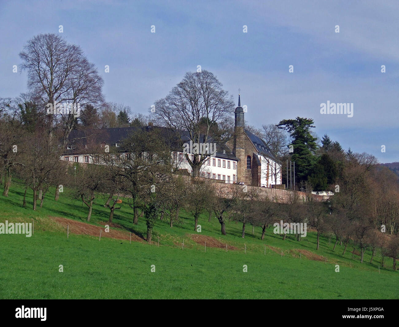 church temple tele monastery convent scenery countryside nature church ...