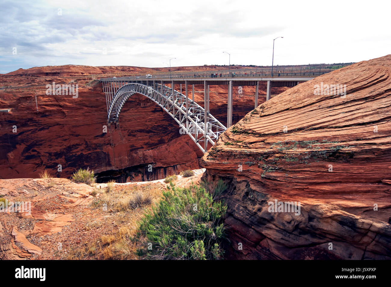 glen canyon dam bridge page arizona usa Stock Photo - Alamy