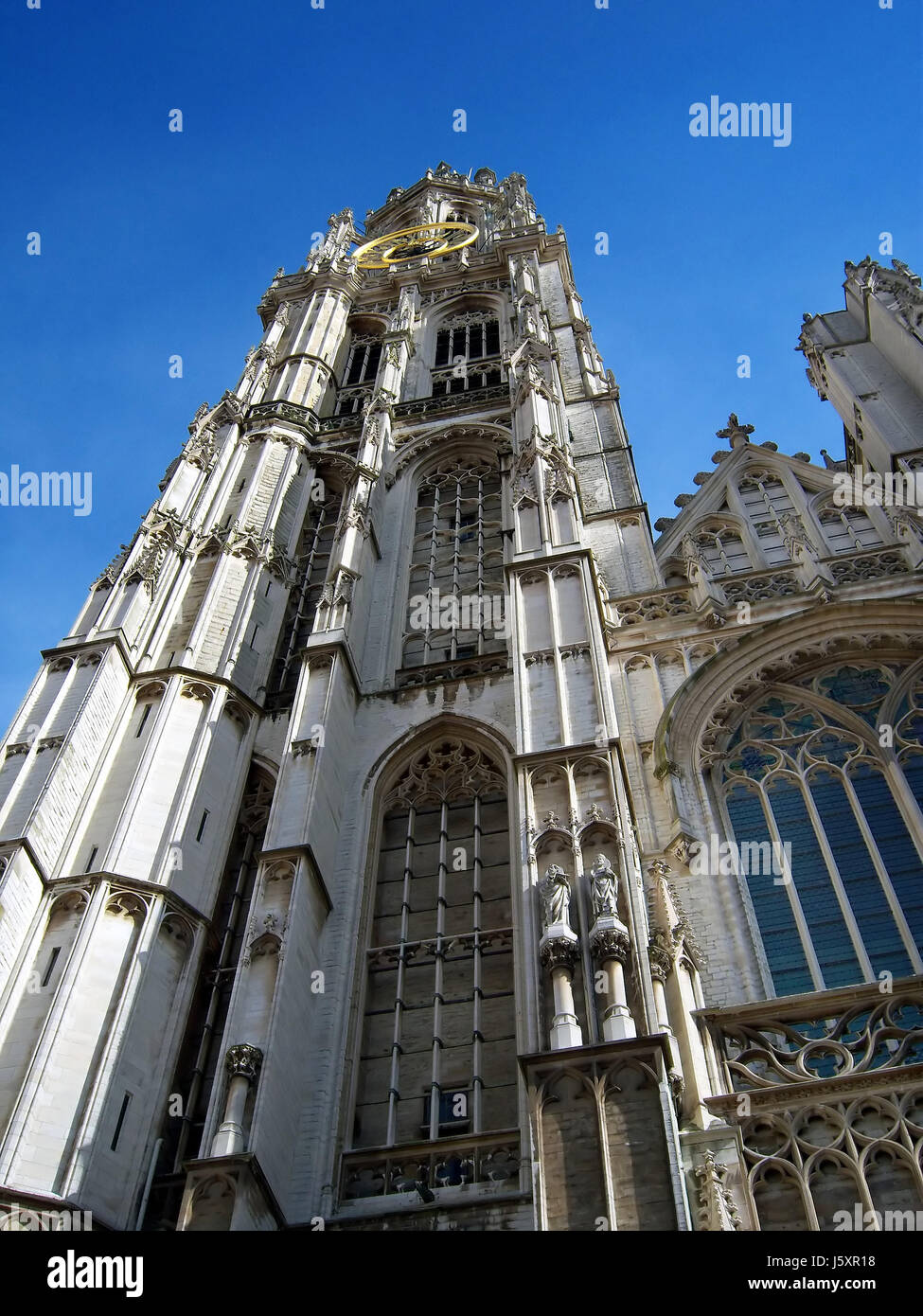 church cathedral belgium antwerp tower church stone window porthole ...