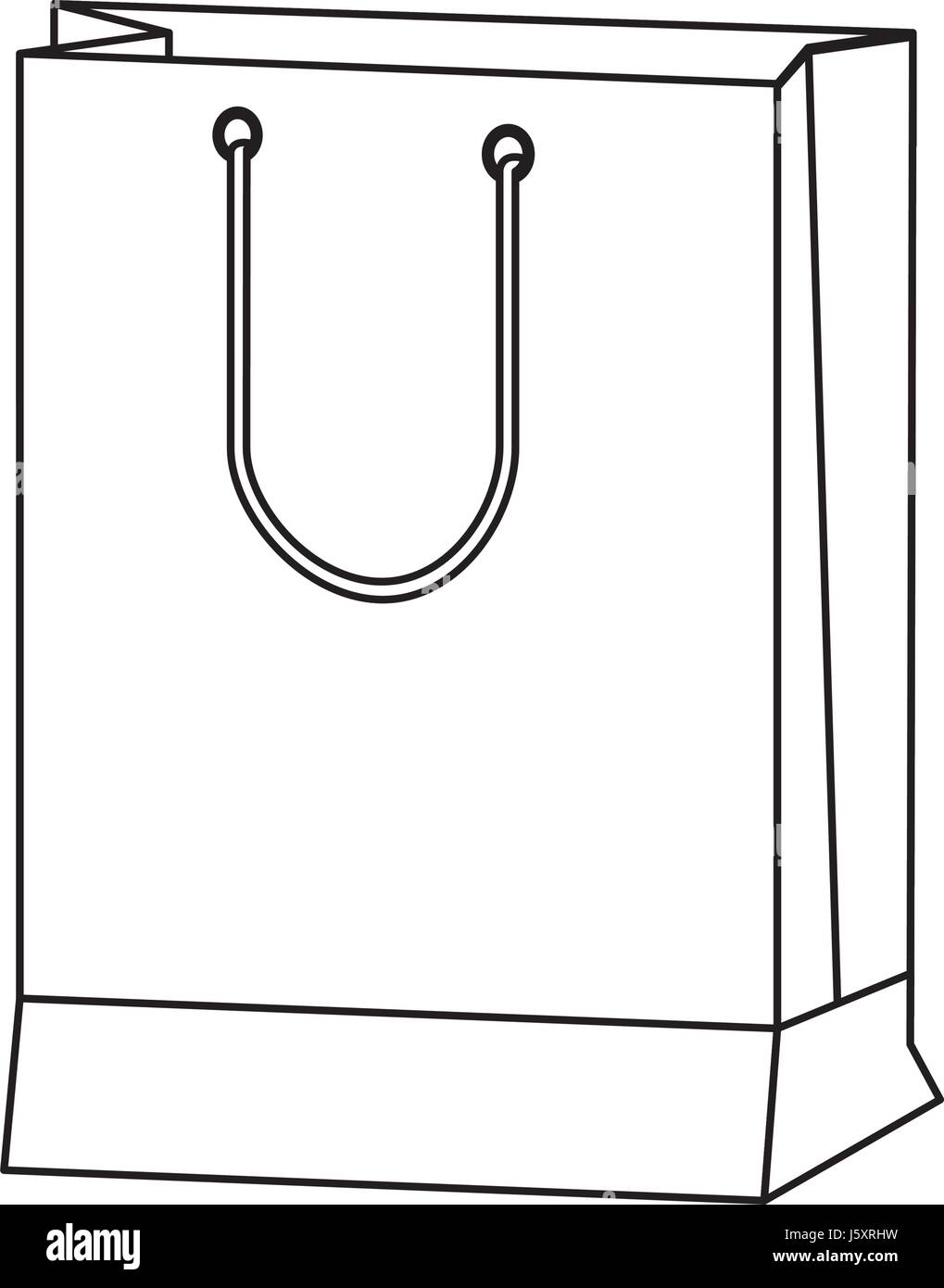 paper bag gift present package empty outline Stock Vector Image & Art ...