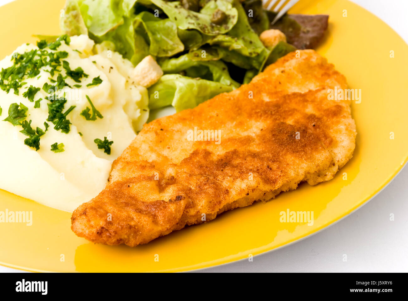 vegetable viennese schnitzel food dish meal lunch puree breaded roasted ...
