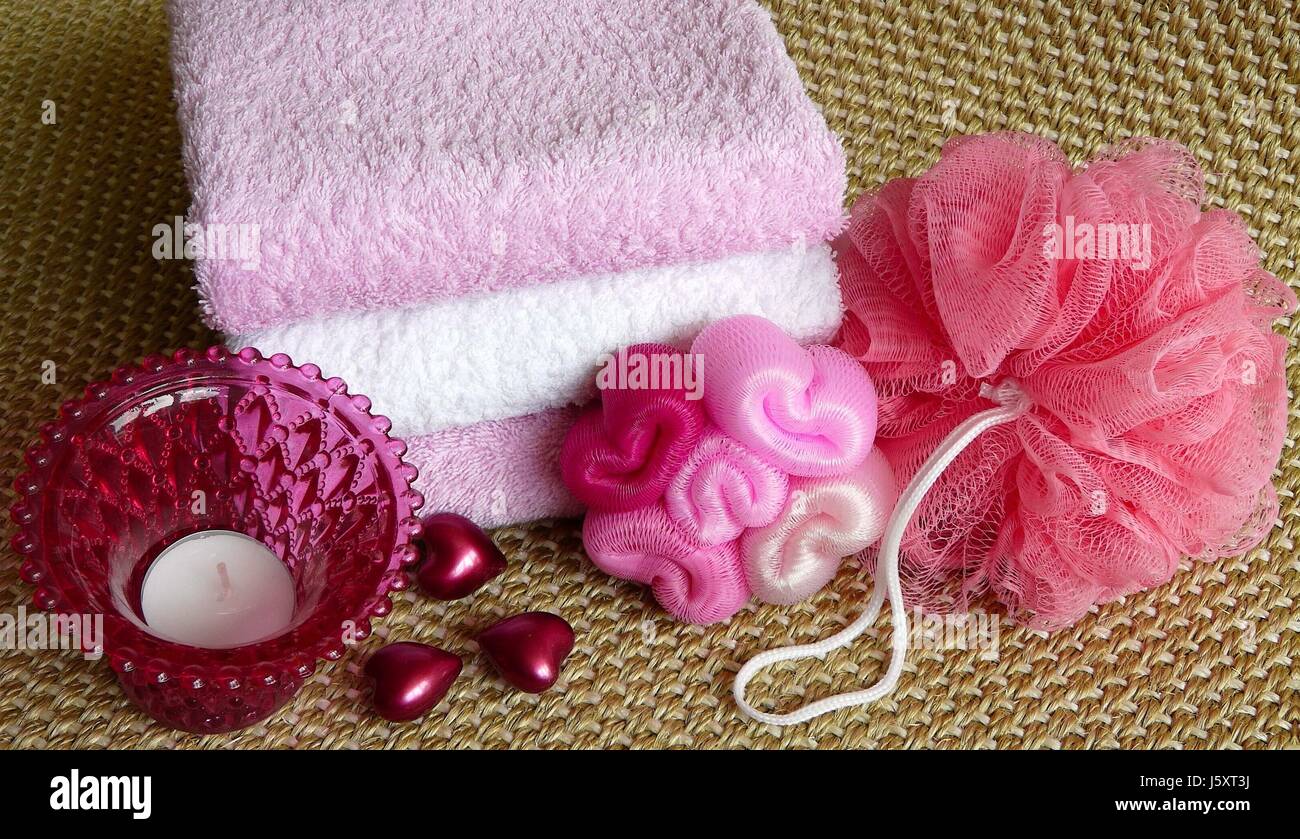 hygiene personal care spa bathing beauty pink relaxation candle blank ...