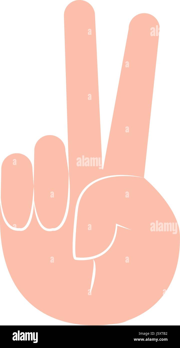 peace hand gesture symbol image Stock Vector Image & Art - Alamy
