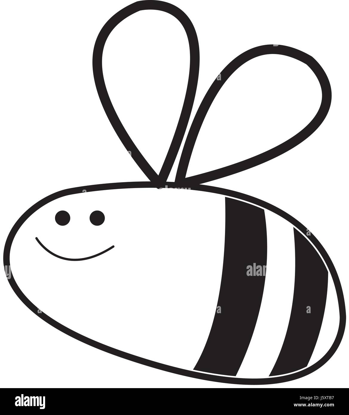 comic bee insect flying animal line Stock Vector Image & Art - Alamy