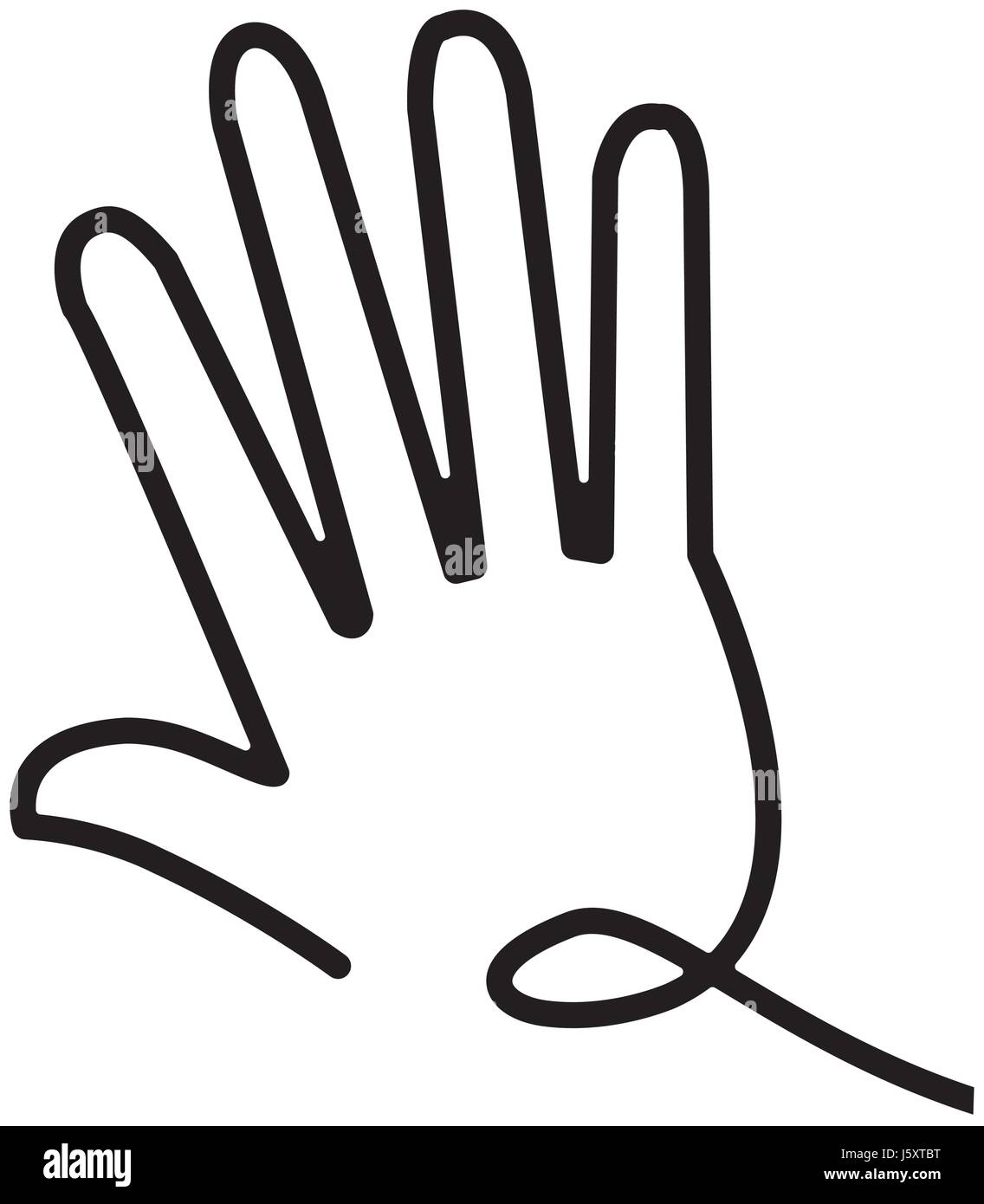 hand gesture stylized line symbol Stock Vector Image & Art - Alamy