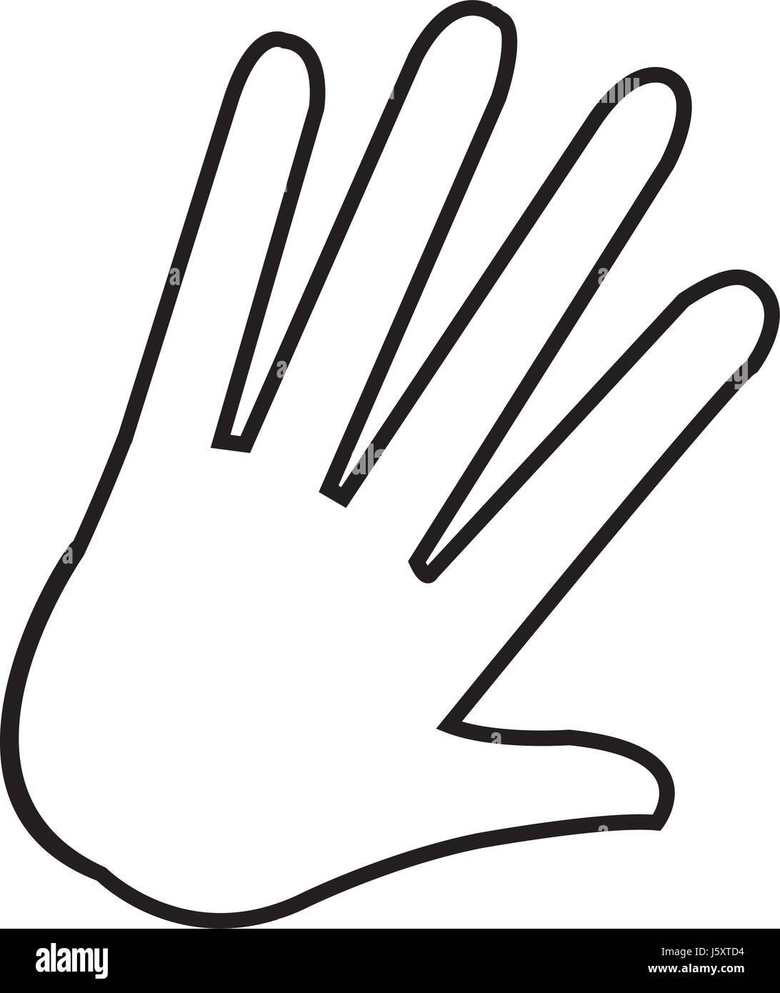 hand palm human symbol outline Stock Vector Image & Art - Alamy