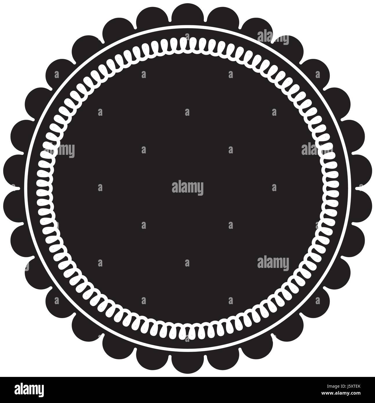 round label sticker emblem decoration pictogram Stock Vector Image ...