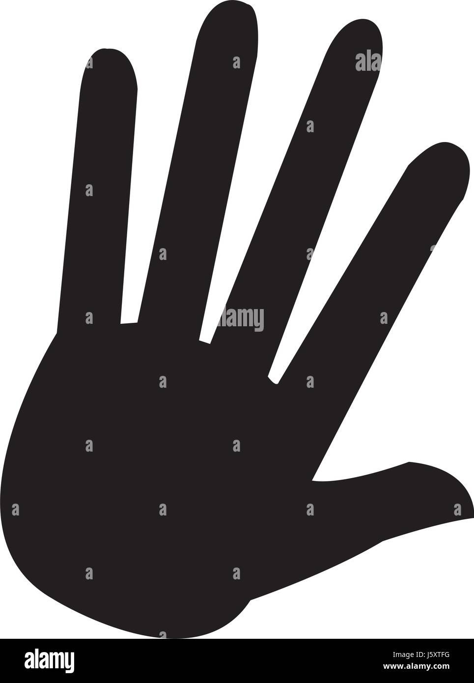 hand palm human symbol pictogram Stock Vector Image & Art - Alamy