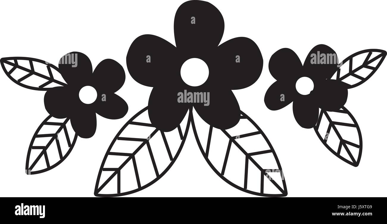 flower spring nature decoration pictogram Stock Vector Image & Art - Alamy