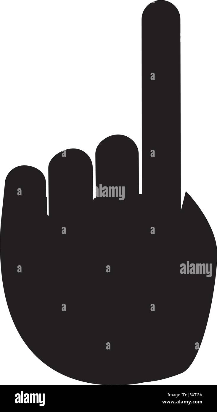 finger hand pointer gesture signal pictogram Stock Vector Image & Art ...