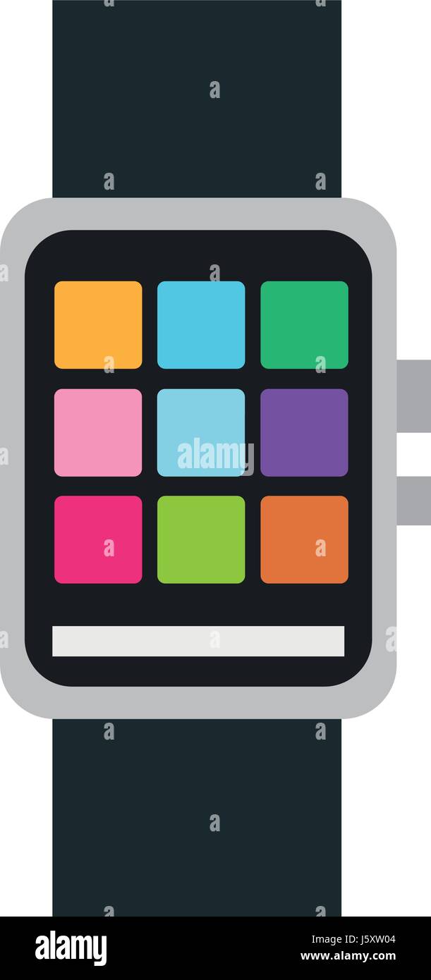 smart watch wearable technology app icon Stock Vector Image & Art - Alamy