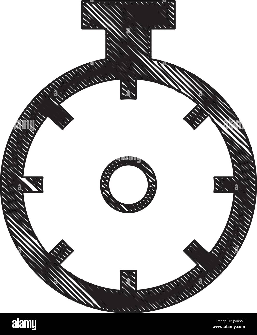 drawing sportwatch time timer chronometer display Stock Vector Image ...