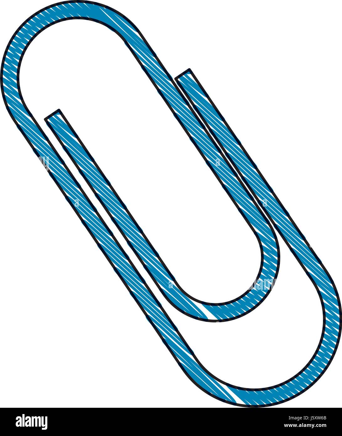 drawing blue clip metal office supply object Stock Vector Image & Art ...