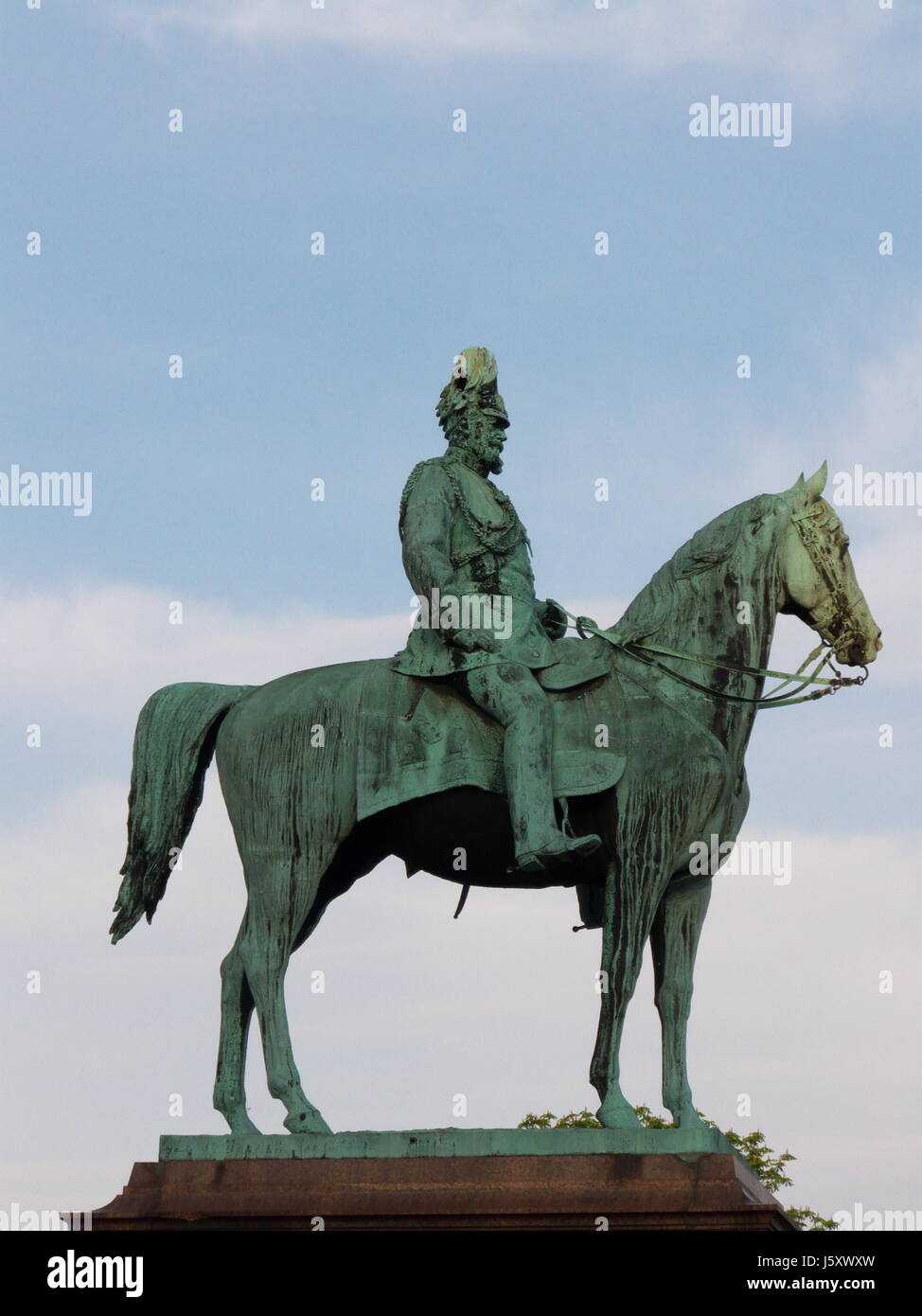 copper emperor king historical statue sculpture hamburg monuments ...