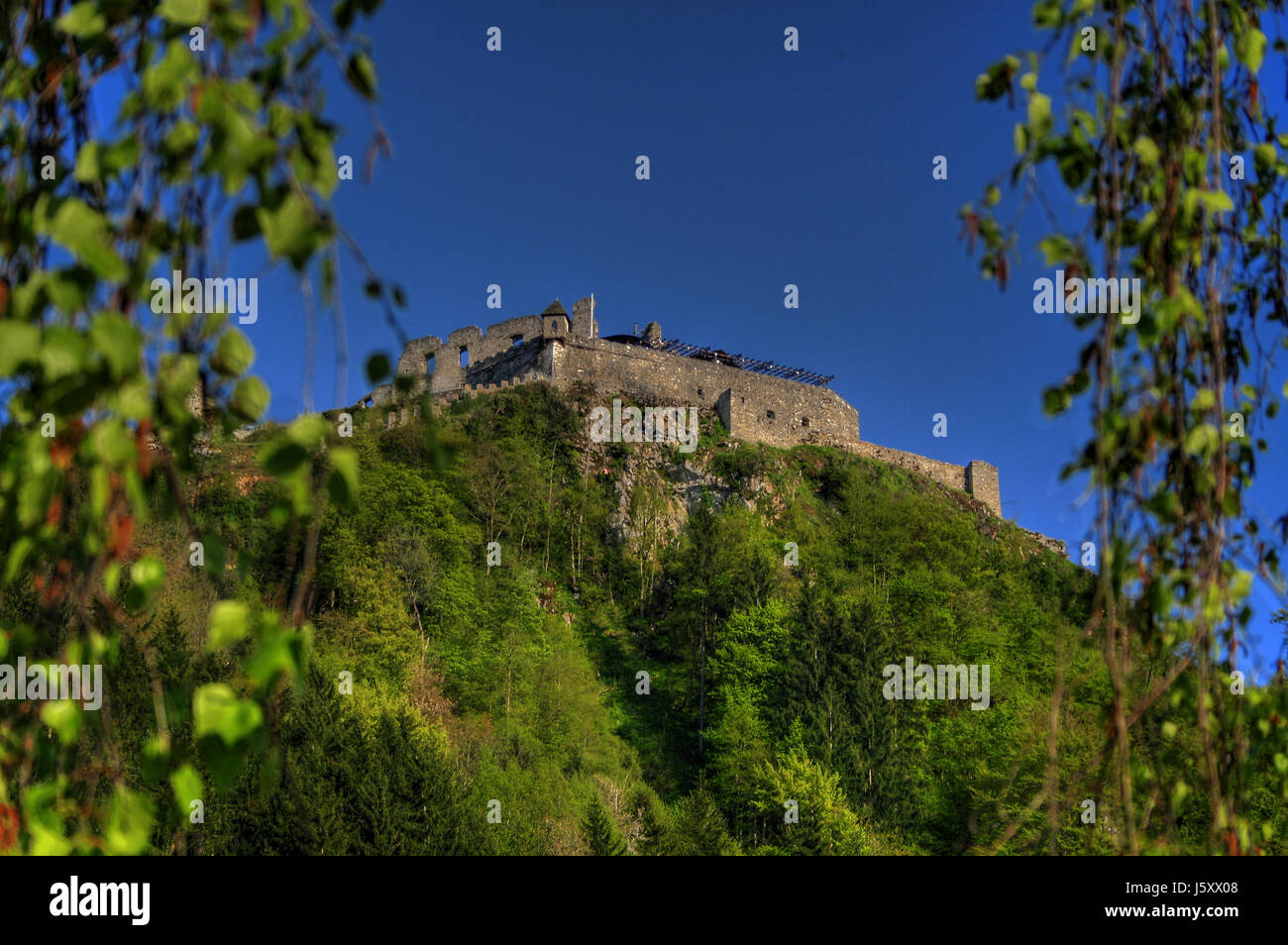 landskron castle on lake ossiach Stock Photo - Alamy