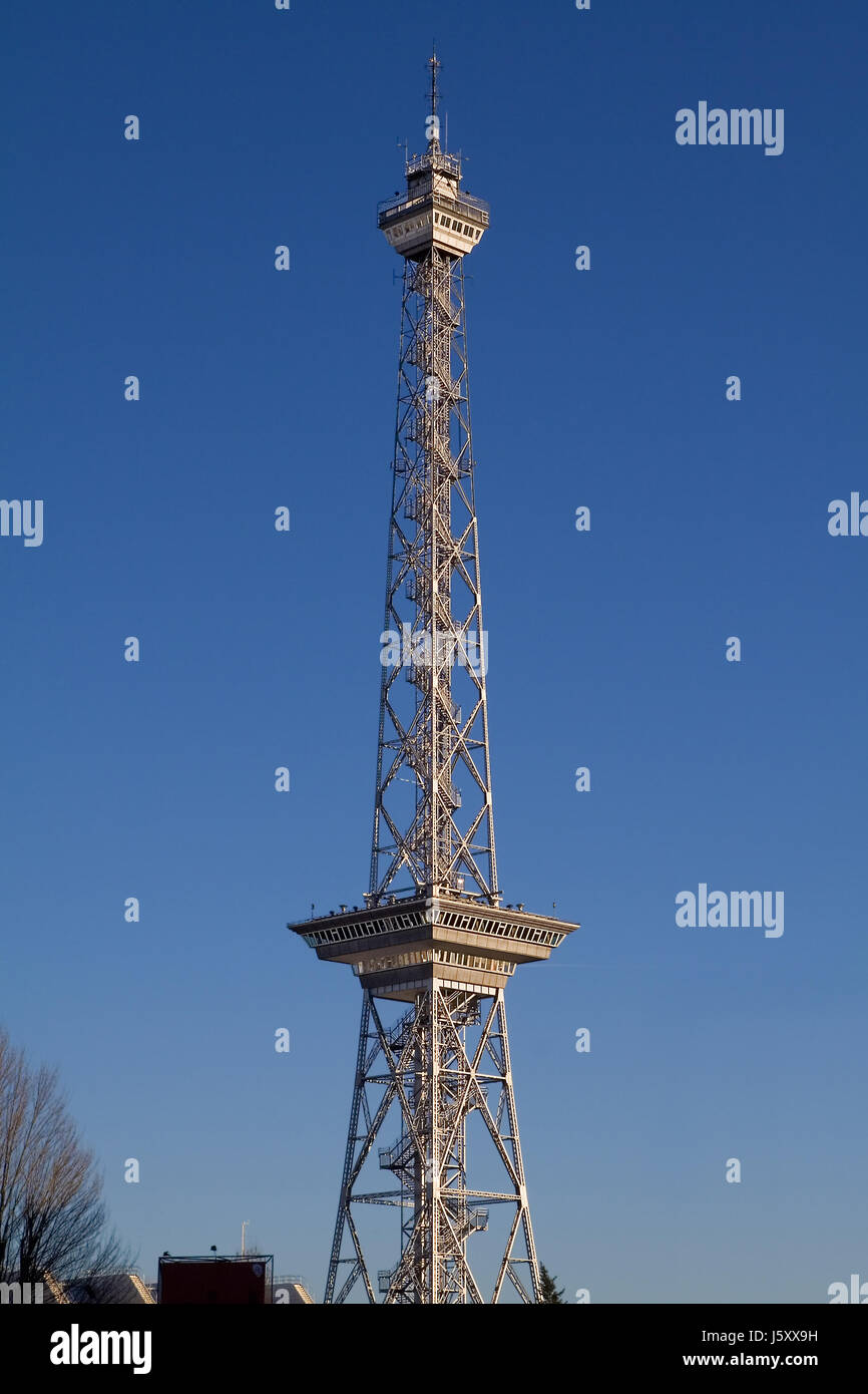 travel tourism sights berlin capital radio tower emblem tear travel ...