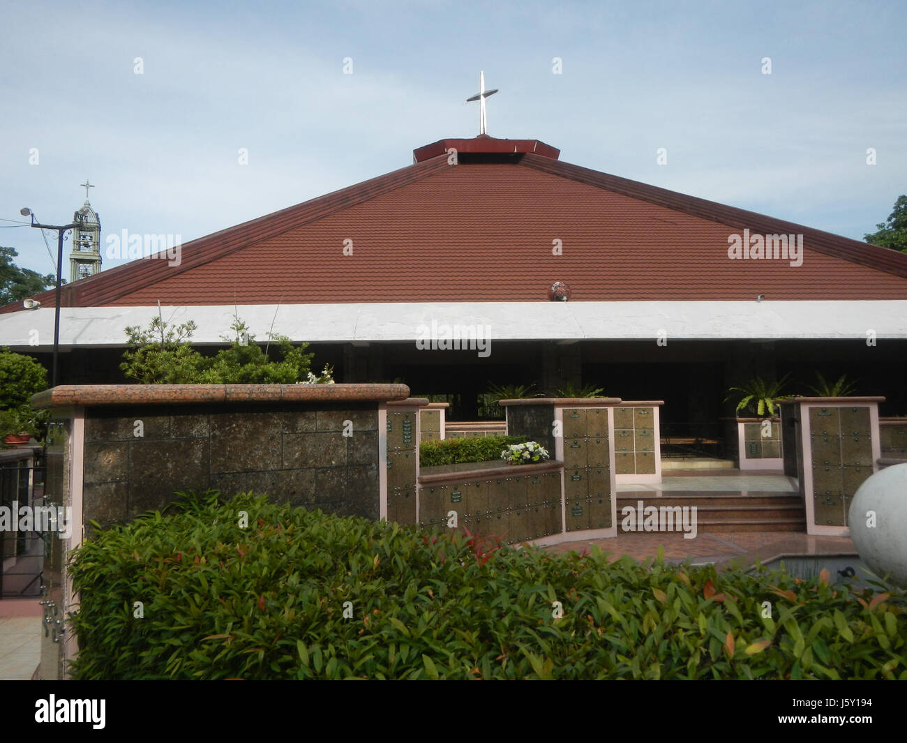 The exterior of the Santa Maria Della Strada Parish Church located in ...