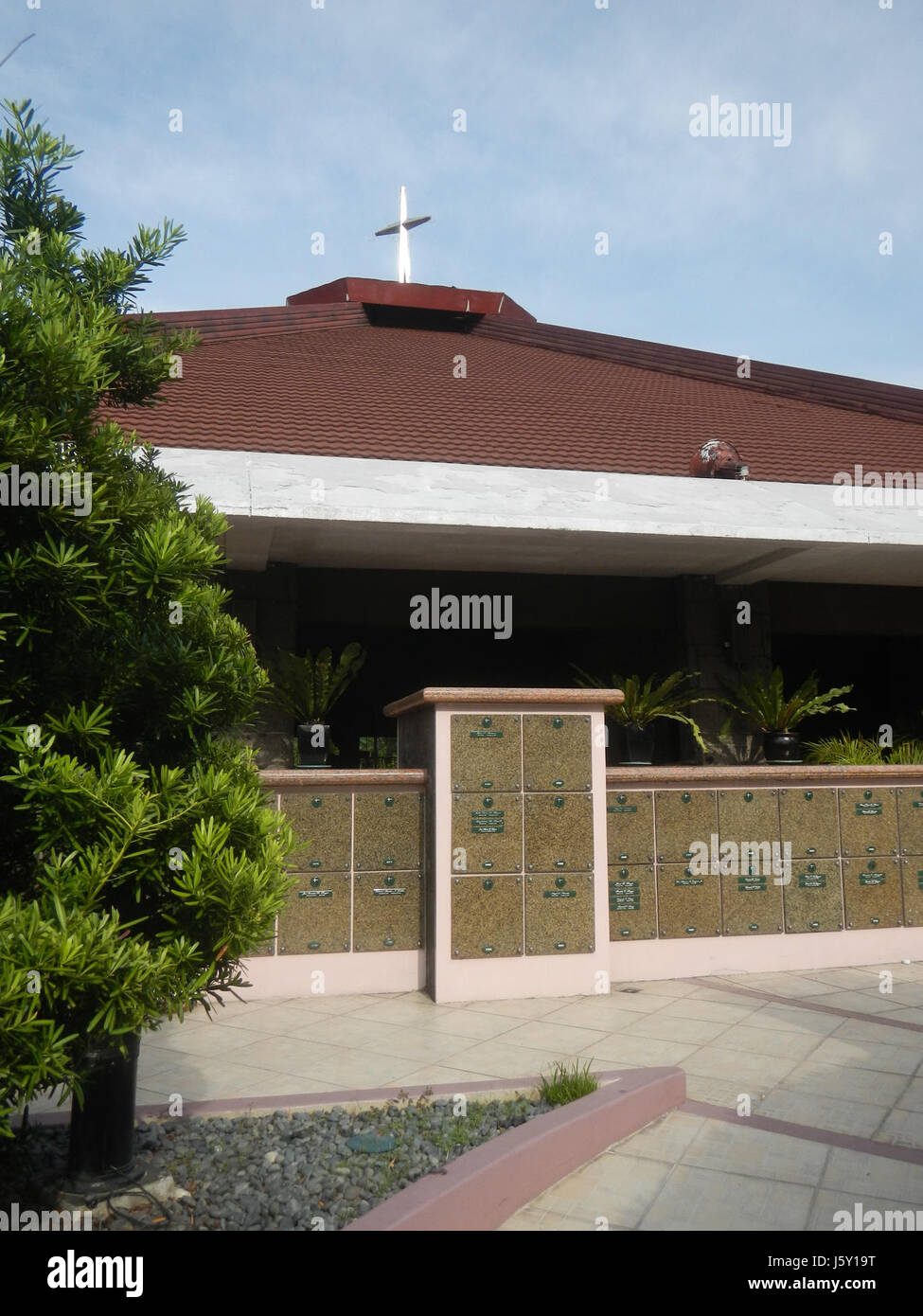 The exterior view of Santa Maria Della Strada Parish Church, located in ...