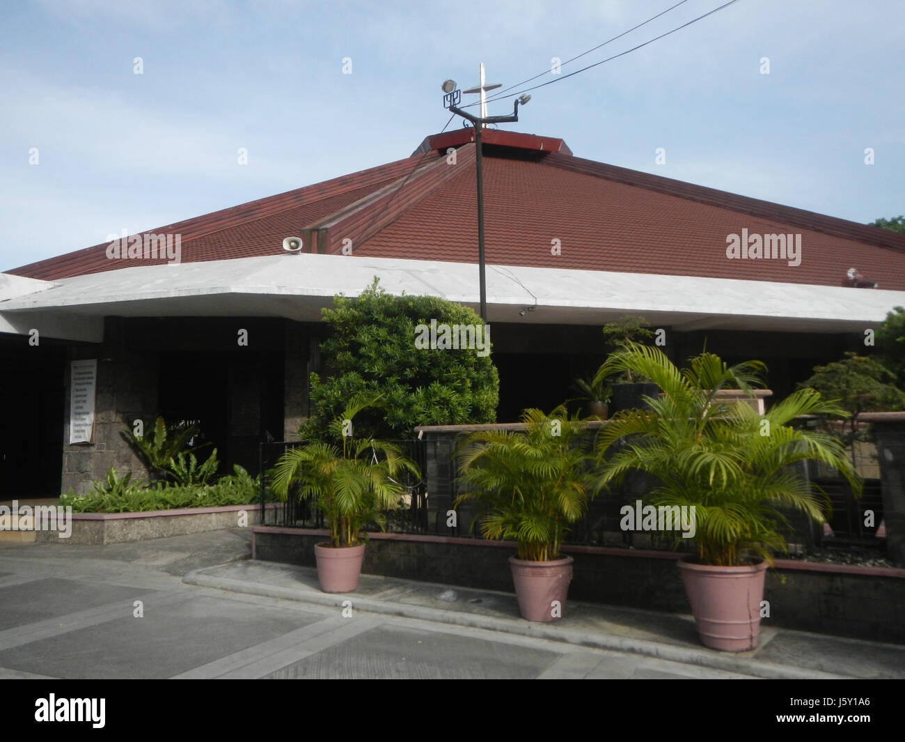 The exterior of the Santa Maria Della Strada Parish Church, located in ...