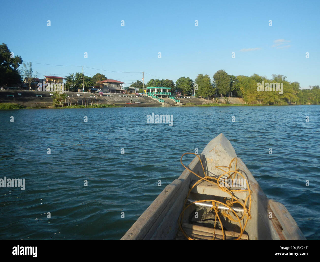 This image shows the riprap construction along the riverbanks of ...