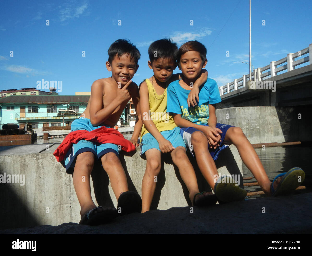 The image shows the Rodriguez Street Bridge crossing the Estero de ...