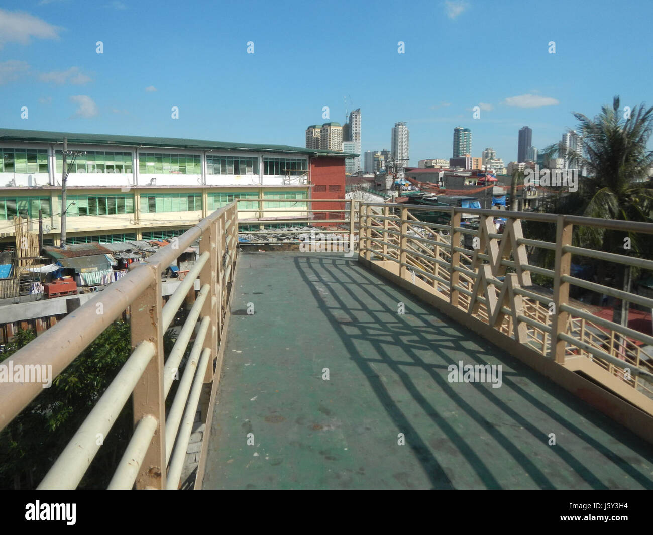 The pedestrian footbridge located at Tayuman Juan Luna Bridge, Estero ...