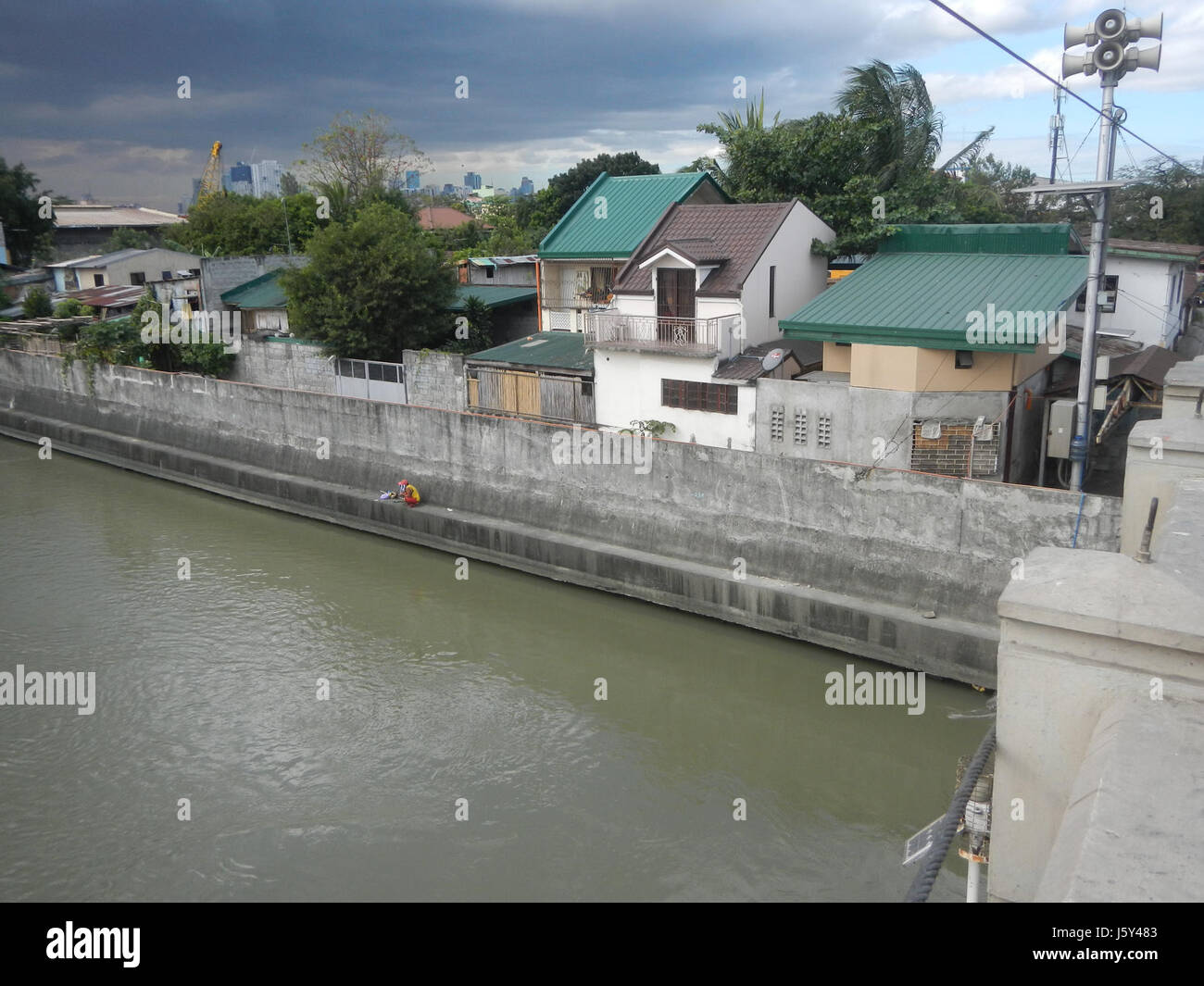 The Kalawaan Bambang Bridge spans the river in Pasig City, providing an ...