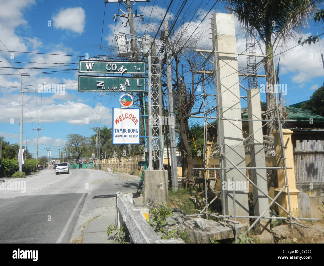 This image shows the Sabang Baliuag Boundary Bridge, located between ...