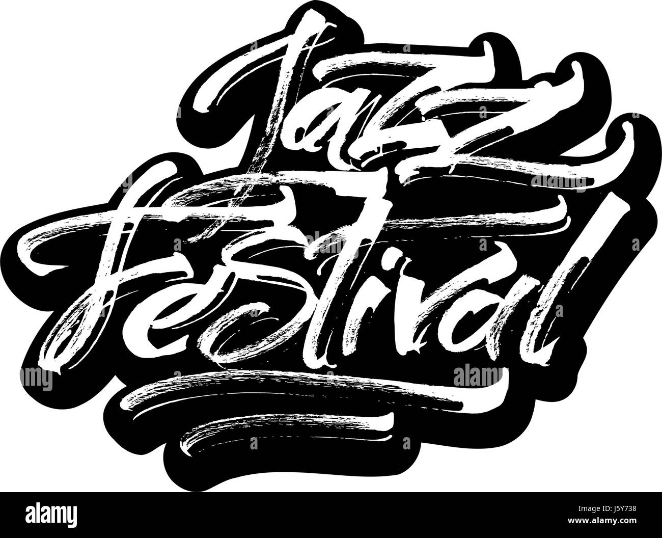 Jazz Festival. Modern Calligraphy Hand Lettering for Serigraphy Print ...