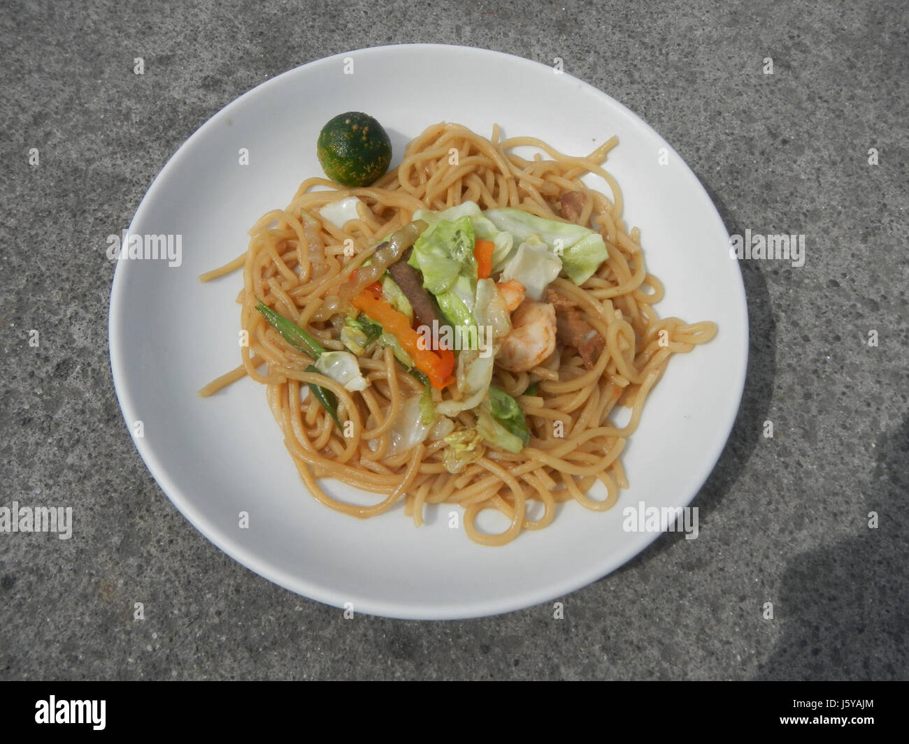 0395 Cuisine of Bulacan Fried itik pugo pancit 11 Stock Photo - Alamy