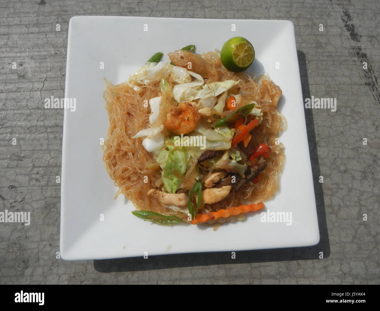 0395 Cuisine of Bulacan Fried itik pugo pancit 23 Stock Photo - Alamy