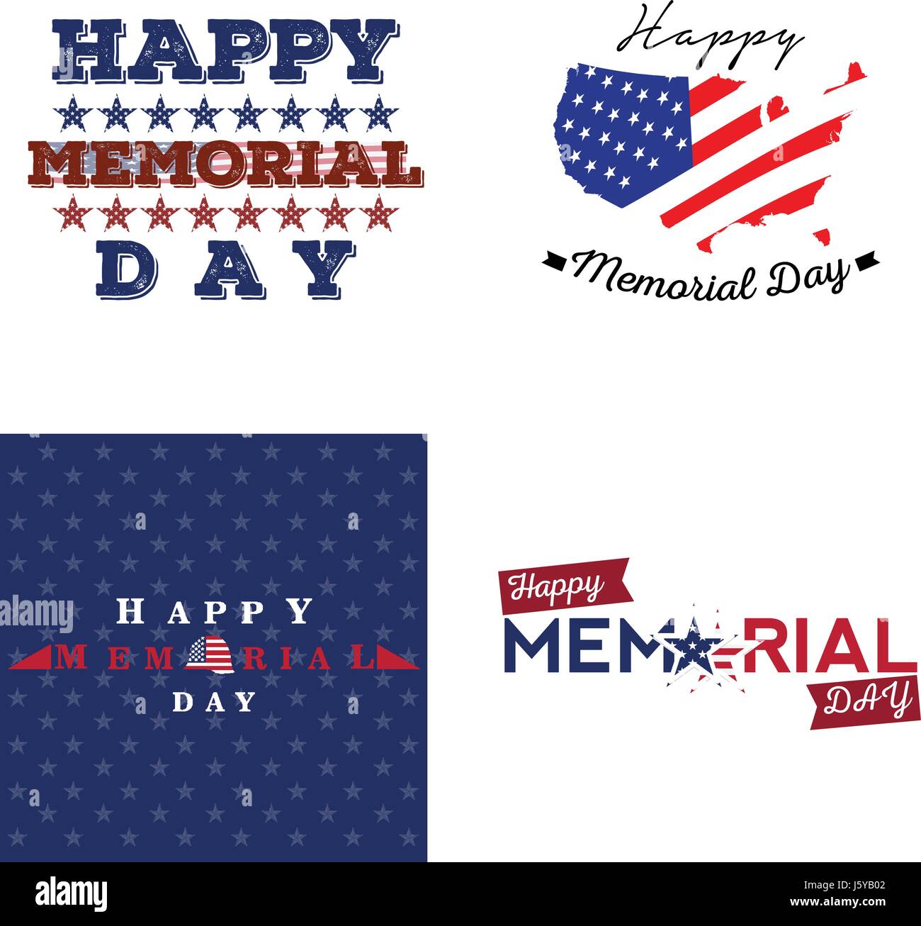 Set of memorial day labels Stock Vector Image & Art - Alamy