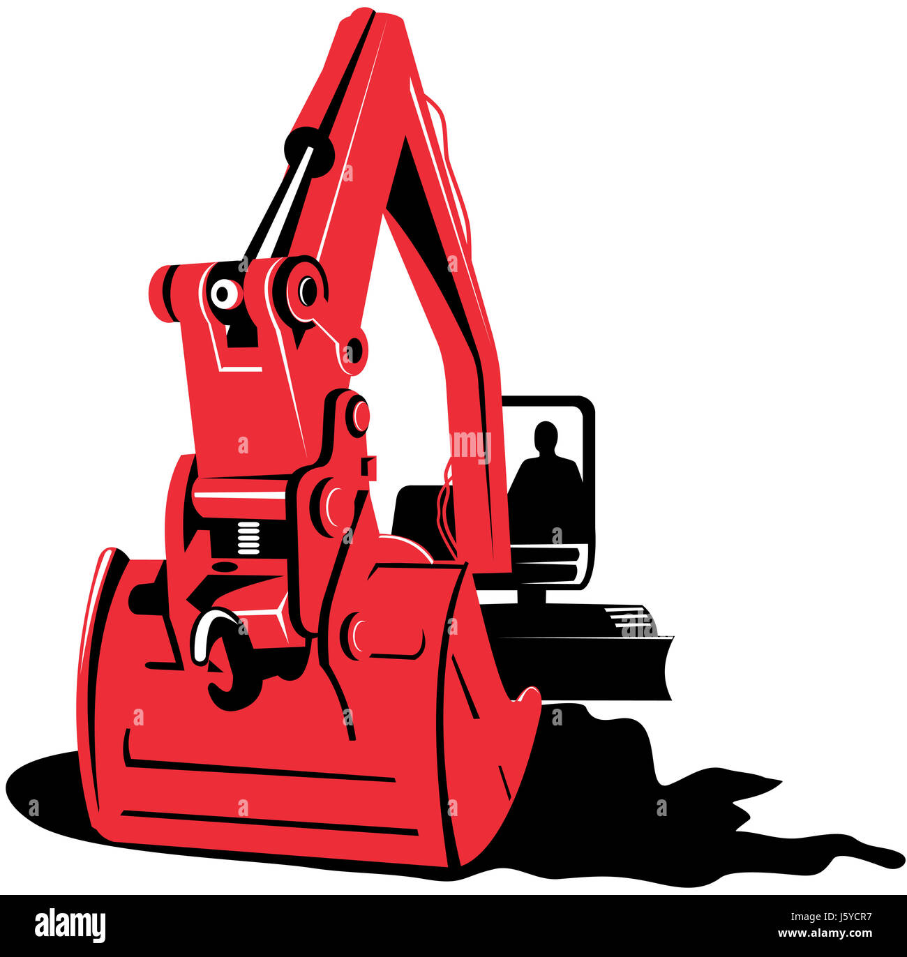 machinery vehicle excavation loader excavator construction isolated ...