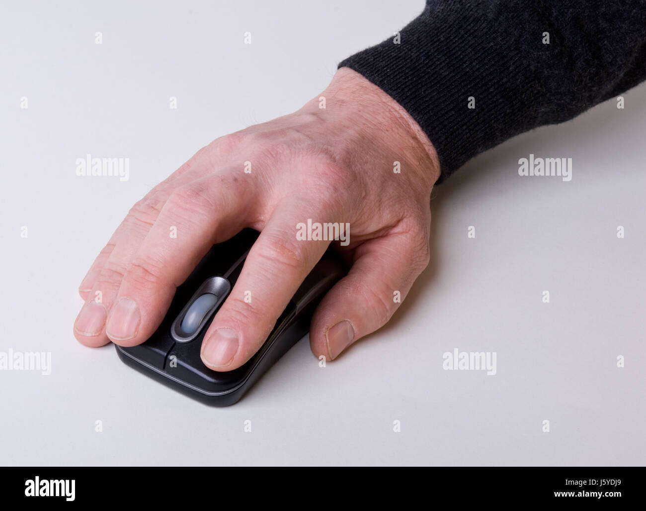 pc mouse with hand Stock Photo - Alamy