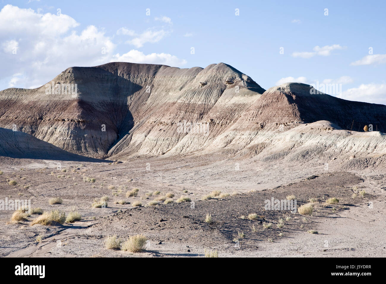 hill erosion ablation grey gray desert wasteland rock america arizona ...