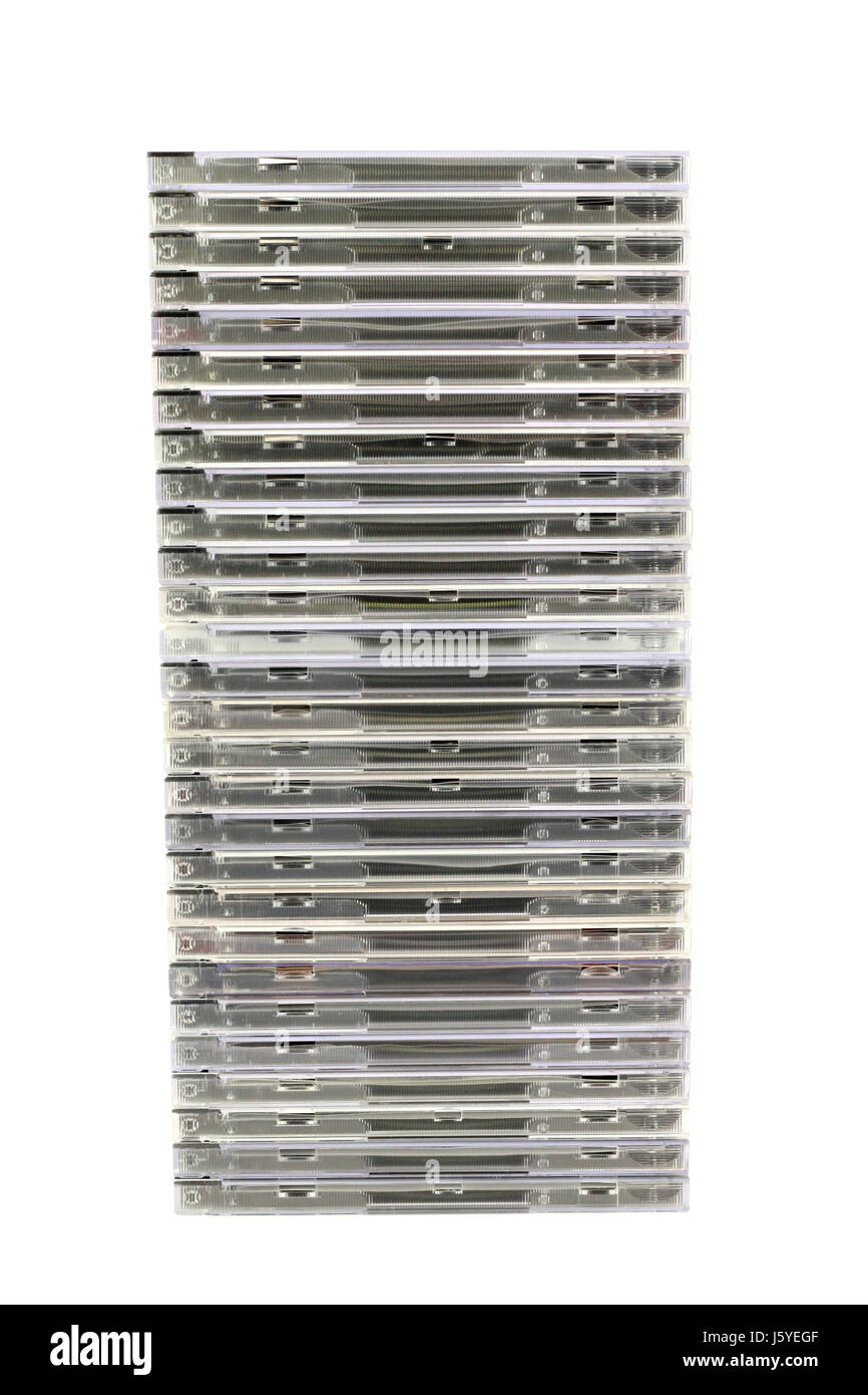 music disc stack dvd CD backup compact tower order objects isolated ...