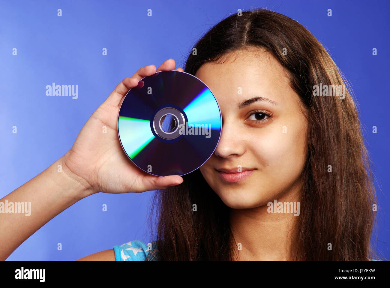 girl with cd Stock Photo - Alamy