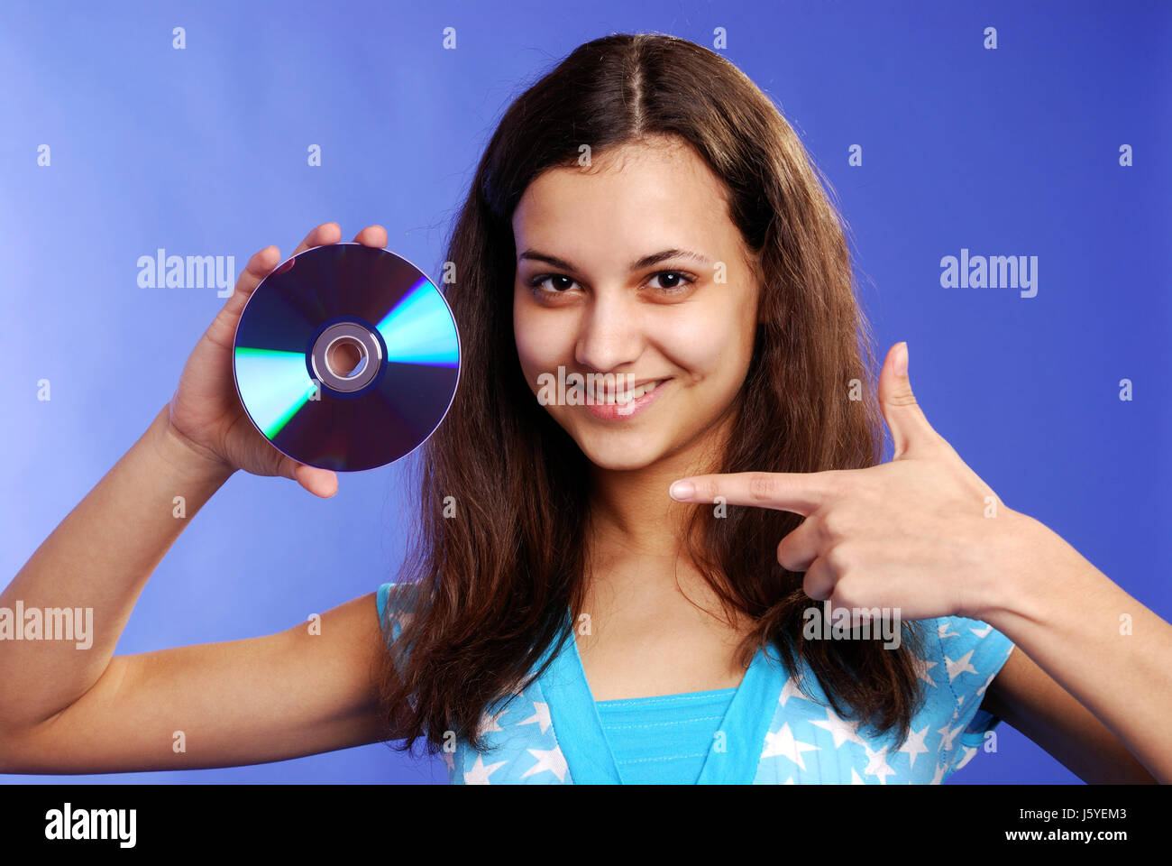 girl with cd Stock Photo - Alamy
