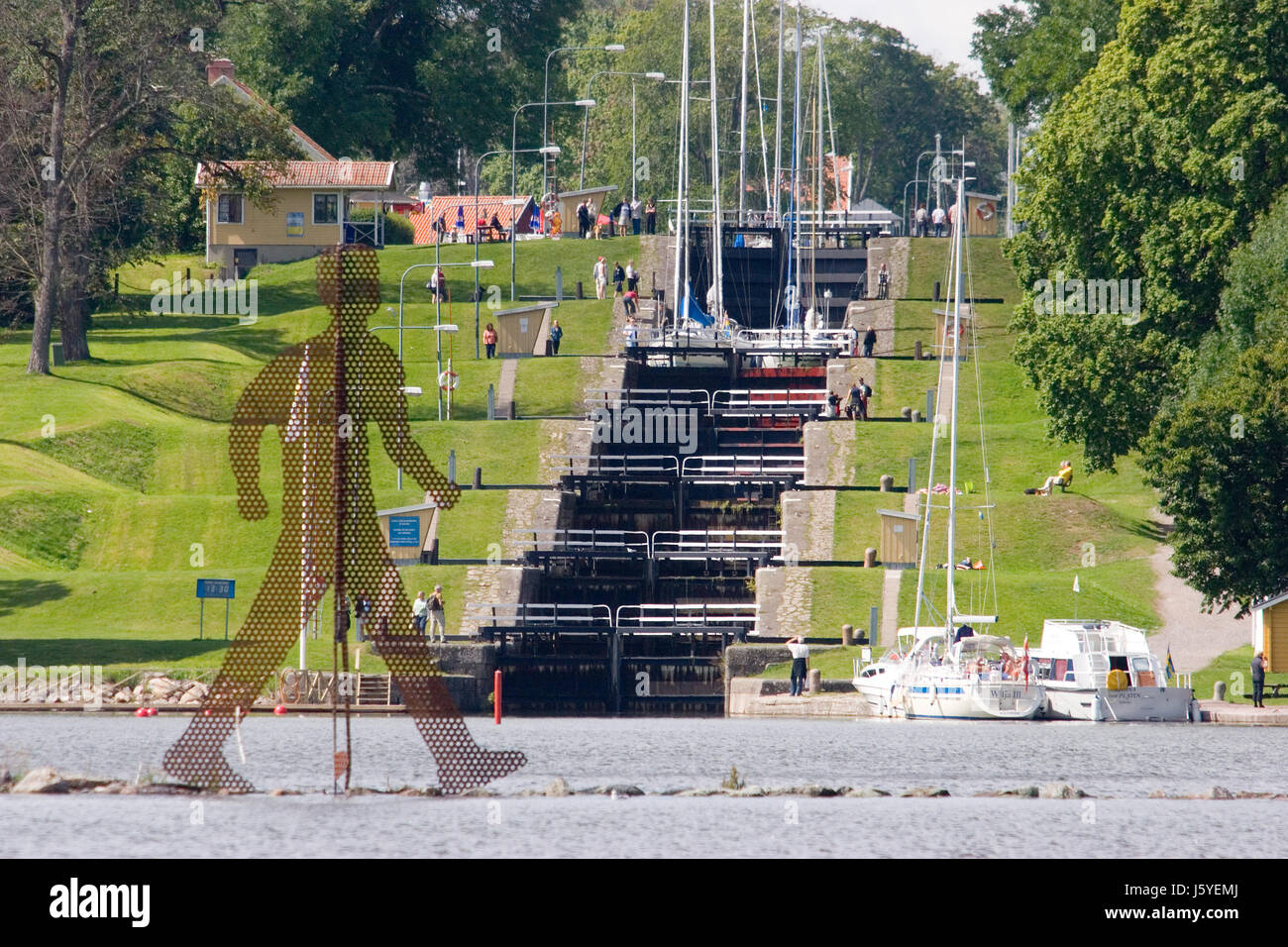 sweden harbor channel sluice harbours smuggle mountain waves sail ...
