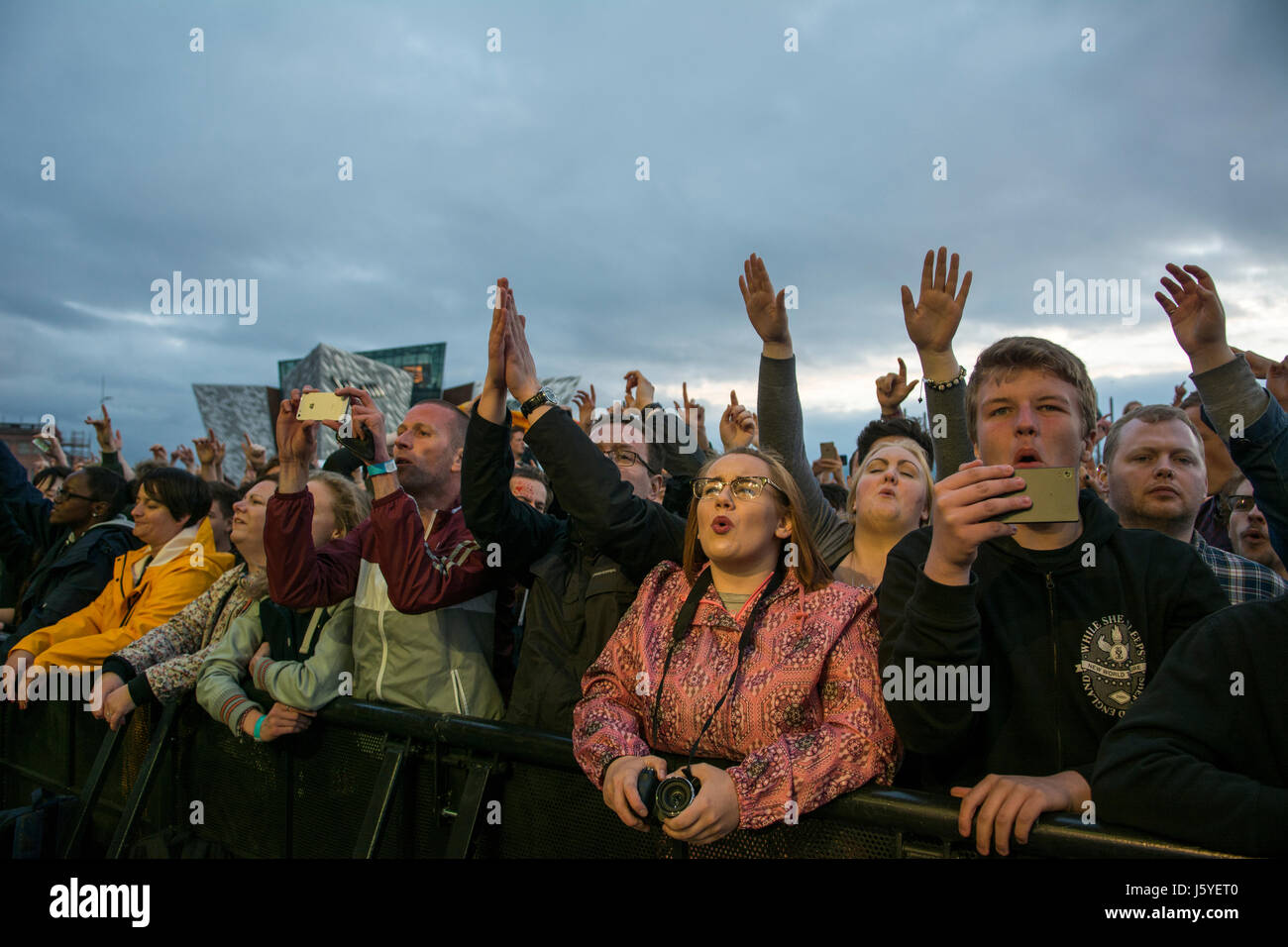 Rock music fans young and old rockers Enthusiast Smmer music festival ...