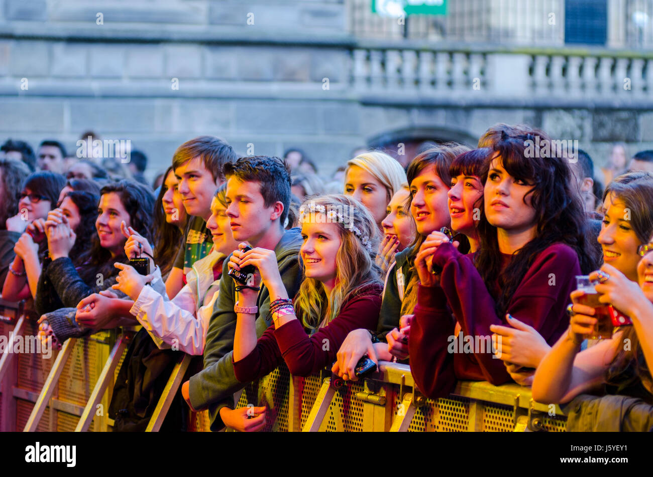 Rock music fans young and old rockers Enthusiast Smmer music festival ...