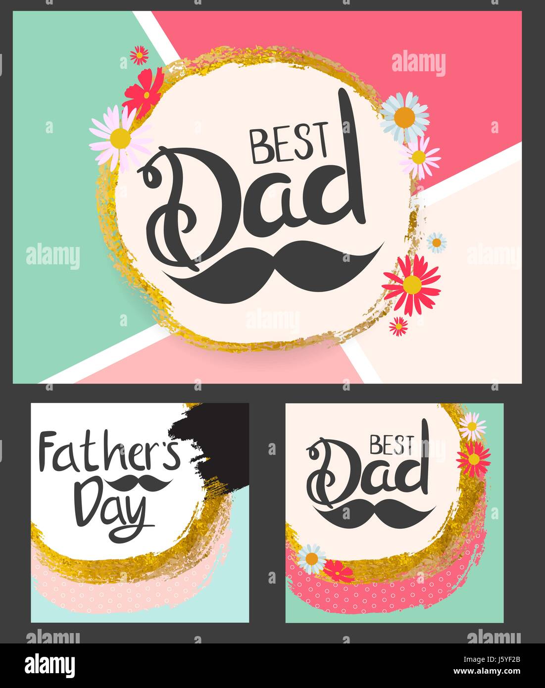 Fathers Day Background. Best Dad Vector Illustration Stock Vector Image ...